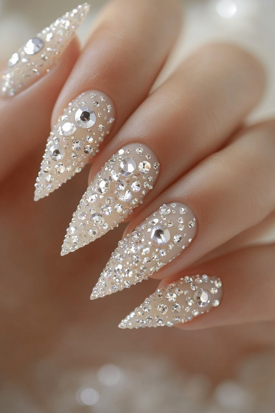 26 Stunning Bling Nail Design Ideas 2025 – Nailstyles