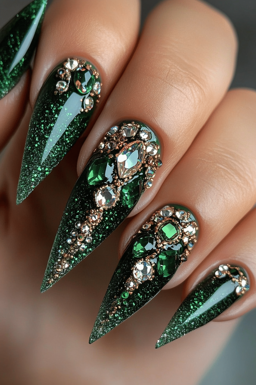 26 Stunning Bling Nail Design Ideas 2025 – Nailstyles